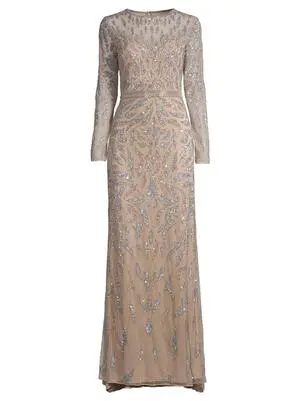 MAC DUGGAL Sequin Column Gown