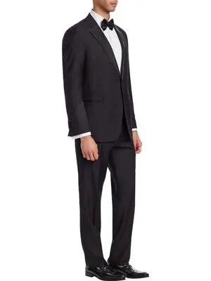 Emporio Armani G-line Classic Wool Notch Lapel Tuxedo Black