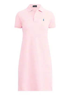 Polo Ralph Lauren Cotton Mesh Short-sleeve Polo Dress Carmel Pink
