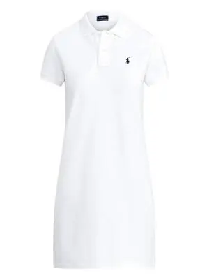 Polo Ralph Lauren Cotton Mesh Short-sleeve Polo Dress White