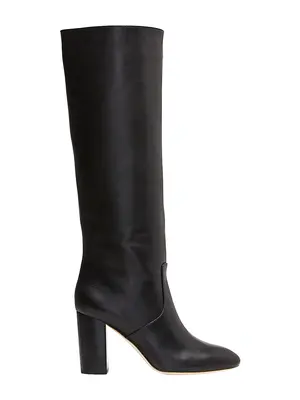 LOEFFLER RANDALL Goldy Knee-high Leather Boots - Black