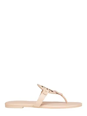 Tory Burch Women's Miller Leather Thong Sandals - Violet Blanc  Light Makeup