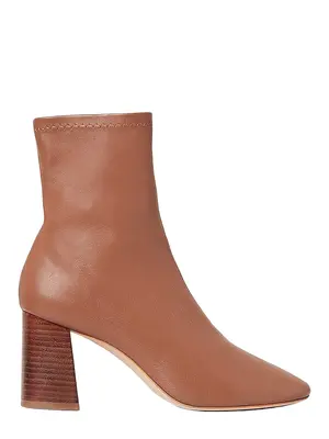 LOEFFLER RANDALL Elise Leather Ankle Boots Acorn