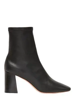 LOEFFLER RANDALL Elise Leather Ankle Boots - Black