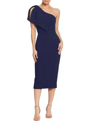 Dress The Population Tiffany One-shoulder Dress Burgundy