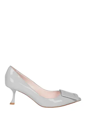 ROGER VIVIER Belle Vivier Trompette 70mm Patent Leather Pumps Grey