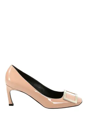 ROGER VIVIER Belle Vivier Trompette 70mm Patent Leather Pumps Nude