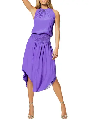Ramy Brook Audrey Blouson Midi-dress Bright Iris