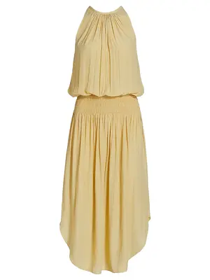 Ramy Brook Audrey Blouson Midi-dress Daffodil