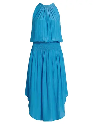 Ramy Brook Audrey Blouson Midi-dress Lagoon