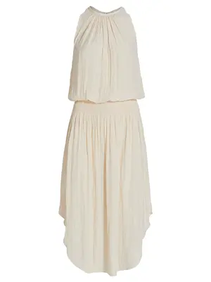 Ramy Brook Audrey Blouson Midi-dress Linen