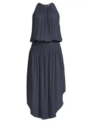 Ramy Brook Audrey Blouson Midi-dress Navy