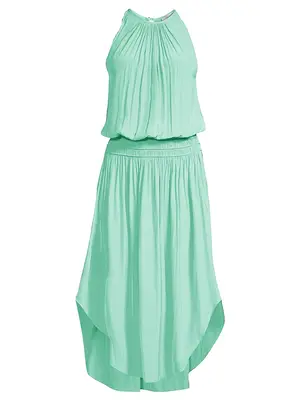 Ramy Brook Audrey Blouson Midi-dress Summer Mint
