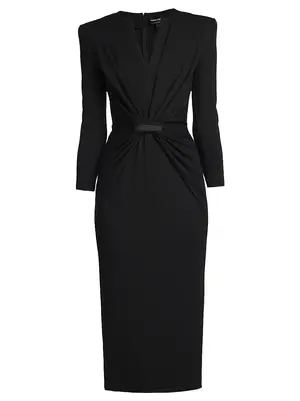 Giorgio Armani Women's Gathered Jersey Sheath Dress - Nero  Nero