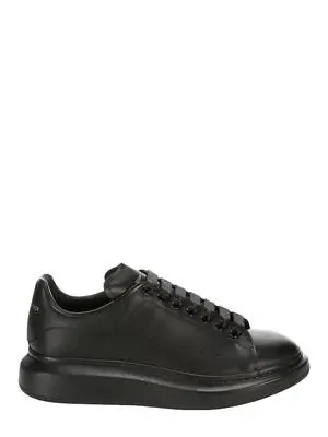 Alexander McQueen Oversized Leather Platform Sneakers - Black