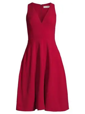 Dress The Population Catalina Fit & Flare Dress - Garnet