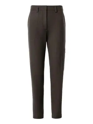 Akris Milla Wool Cargo Pants - Bark