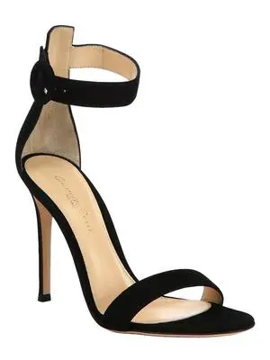 GIANVITO ROSSI Portofino Suede Sandals Nero