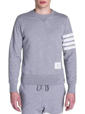 Thom Browne Bar Striped Sleeve Sweatshirt - Grey