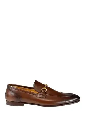 Gucci Jordaan Leather Loafers Brownie