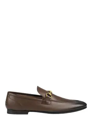 Gucci Jordaan Leather Loafers Fondente
