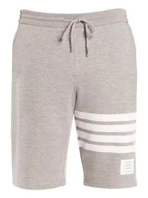 Thom Browne Classic Drawstring Cotton Sweatshorts Light Grey