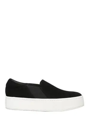 Vince Warren Slip-on Platform Suede Sneakers - Black