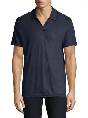 Vilebrequin Pyramid Linen Polo Shirt - Navy