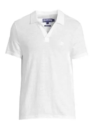 Vilebrequin Pyramid Linen Polo Shirt - White