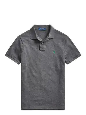 Polo Ralph Lauren Cotton Mesh Polo Shirt Barclay Heather Grey