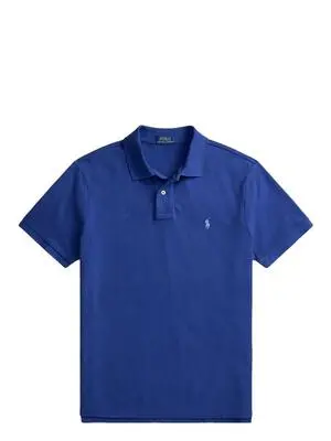 Polo Ralph Lauren Cotton Mesh Polo Shirt Blue Yacht