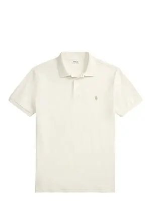 Polo Ralph Lauren Cotton Mesh Polo Shirt Pale Cream