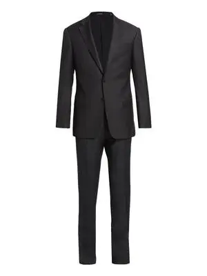 Emporio Armani G-line Super 130s Wool Two-button Slim-fit Suit - Charcoal
