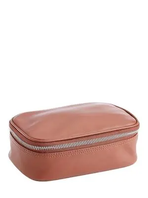 ROYCE NEW YORK Royce New York Zippered Travel Tech Organizer Case Tan