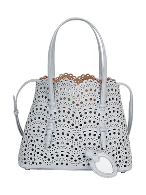 Alaïa Alaïa Mina 25 Perforated Leather Tote Nuage