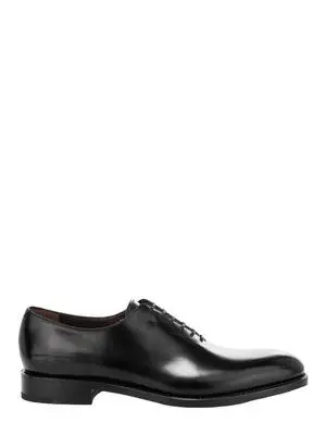 FERRAGAMO Angiolo Lace-up Leather Dress Shoes - Nero