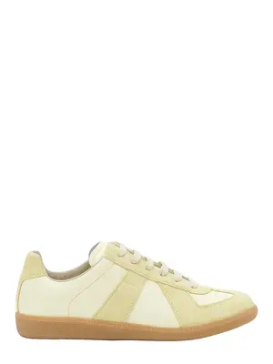 MAISON MARGIELA Replica Leather & Suede Sneakers Lemonade