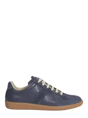 MAISON MARGIELA Replica Leather & Suede Sneakers Pewter