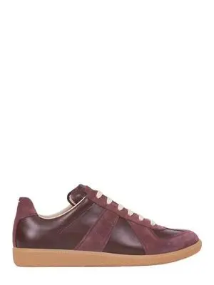MAISON MARGIELA Replica Leather & Suede Sneakers Winetasting