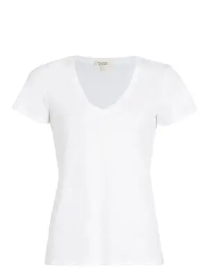 NILI LOTAN Carol V-neck T-shirt White