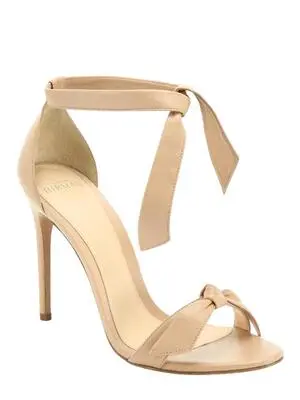 ALEXANDRE BIRMAN Clarita Bow Leather Sandals - Beige