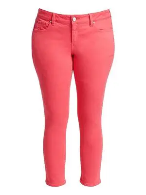 SLINK JEANS Mid-rise Straight Jeans Calypso Coral
