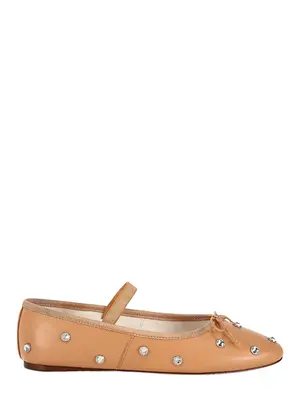 LOEFFLER RANDALL Leonie Leather Ballet Flats Caramel