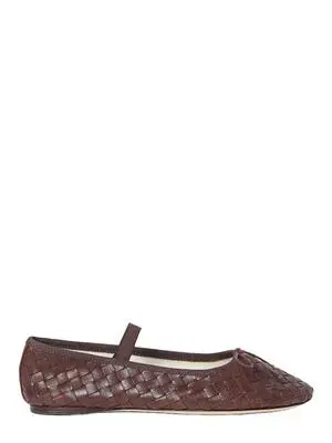 LOEFFLER RANDALL Leonie Leather Ballet Flats Espresso