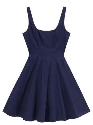 Staud Wells Mini Dress Navy
