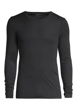 Hanro Woolen Silk Long Sleeve Crewneck Tee - Beige