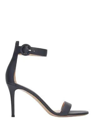 GIANVITO ROSSI Portofino Leather Sandals - Denim