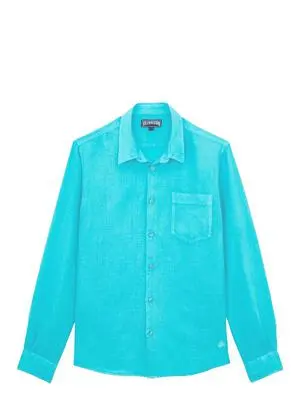 Vilebrequin Long-sleeve Linen Shirt - Vert Disco