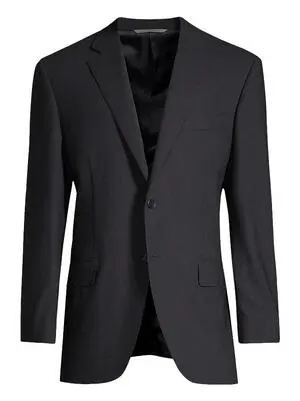Canali Classic Fit Wool Blazer Navy