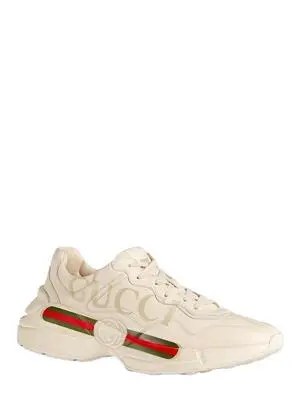 Gucci Gara Logo Leather Sneakers - White